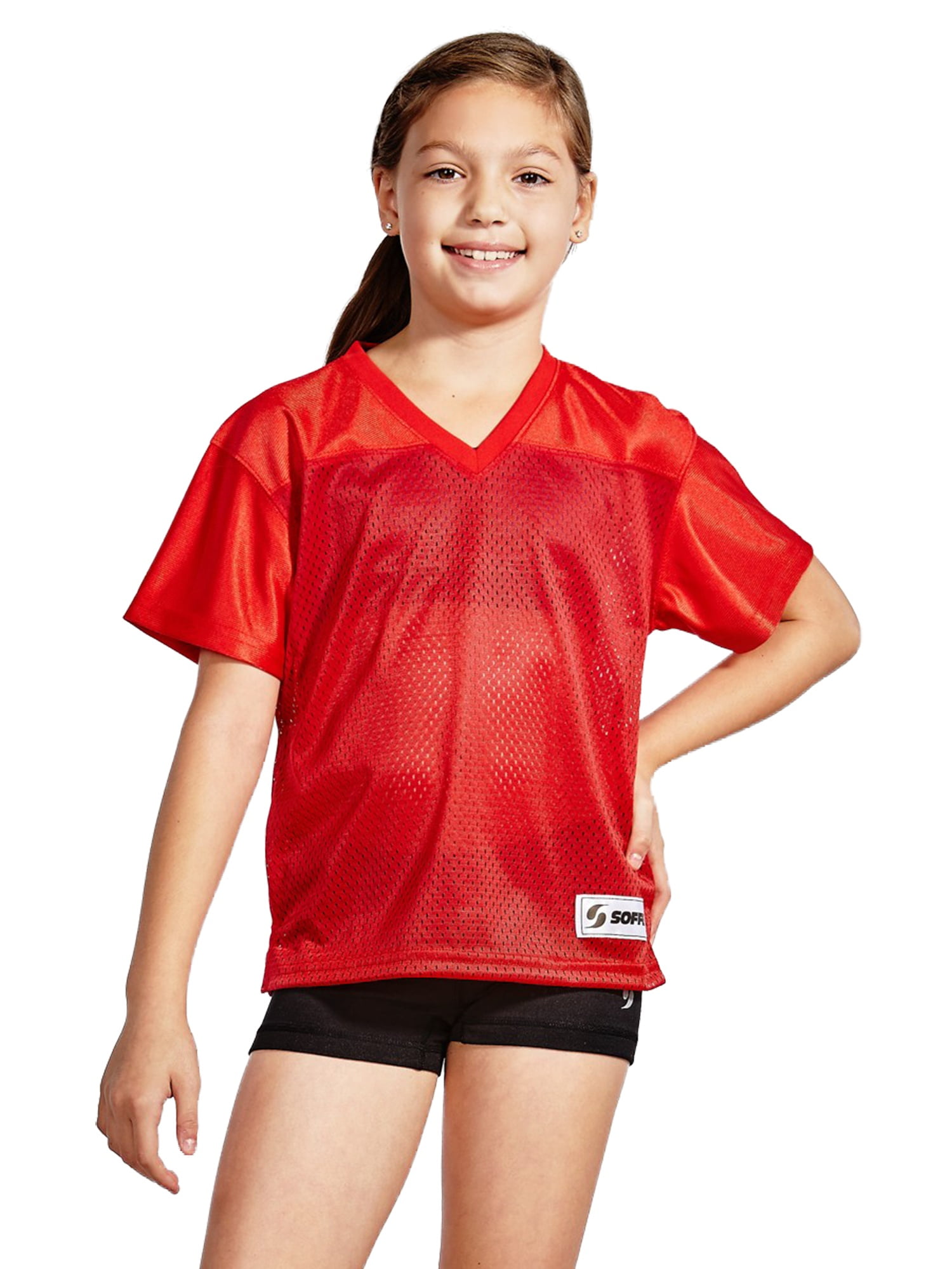 Soffe Girl's Back Yoke Football T-Shirt - Walmart.com