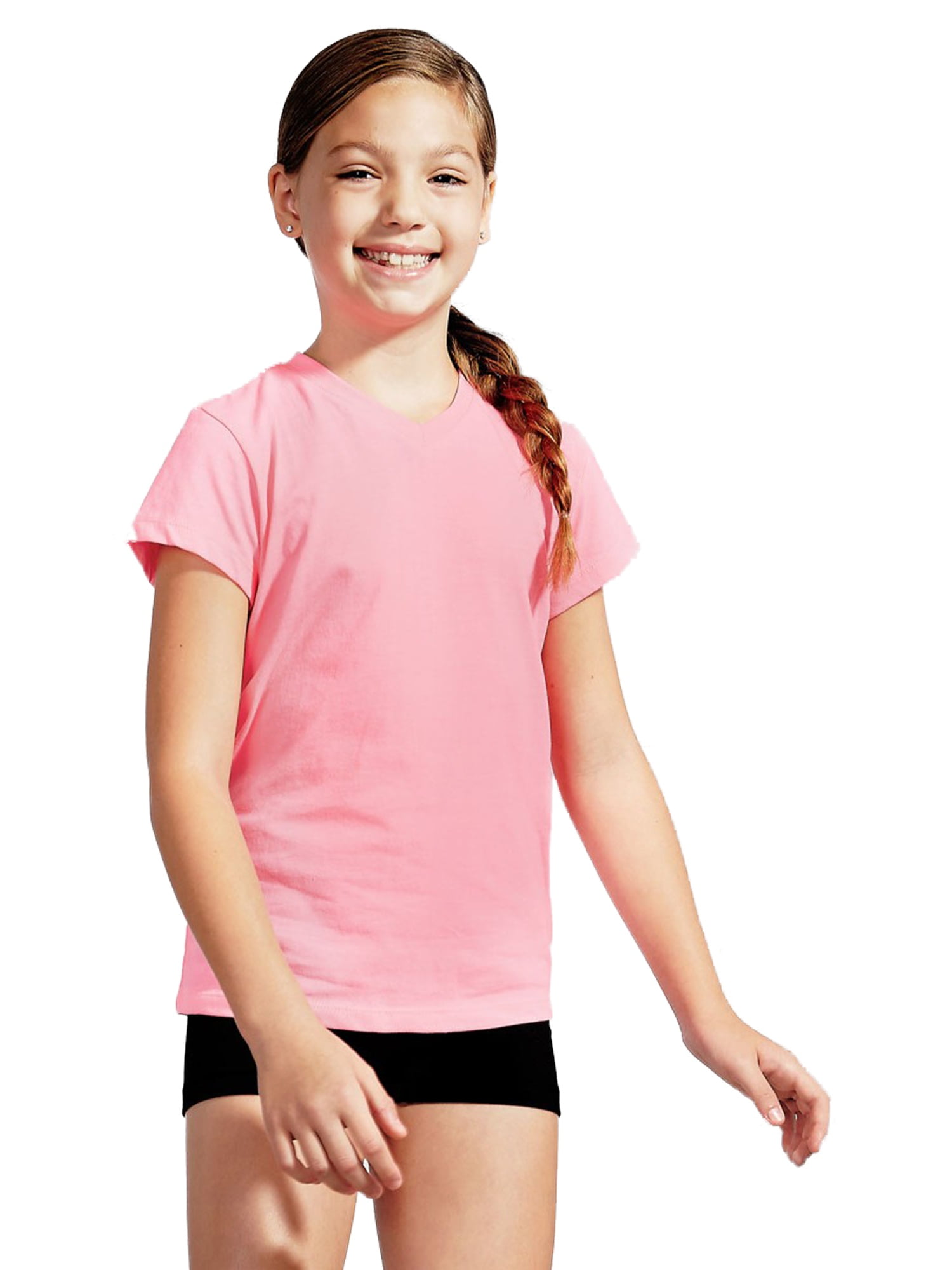 Soffe Girls Core V-Neck T-Shirt - Walmart.com
