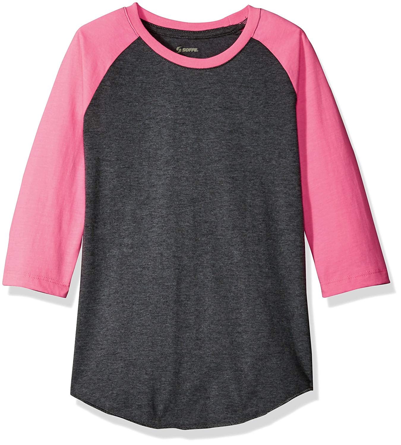 Soffe Girls Heathered Baseball Tee - Walmart.com