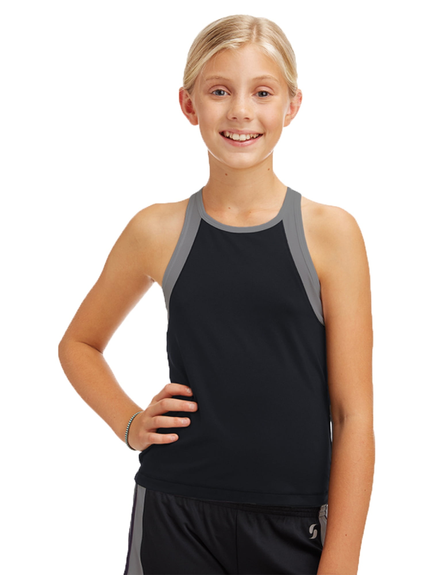 Soffe Girls High Neck Track Tank - 1504G - Walmart.com