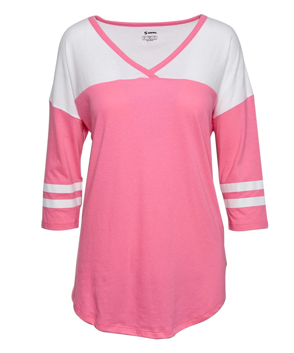 Soffe Juniors' Fan Crew V-Neck Jersey - Walmart Business Supplies