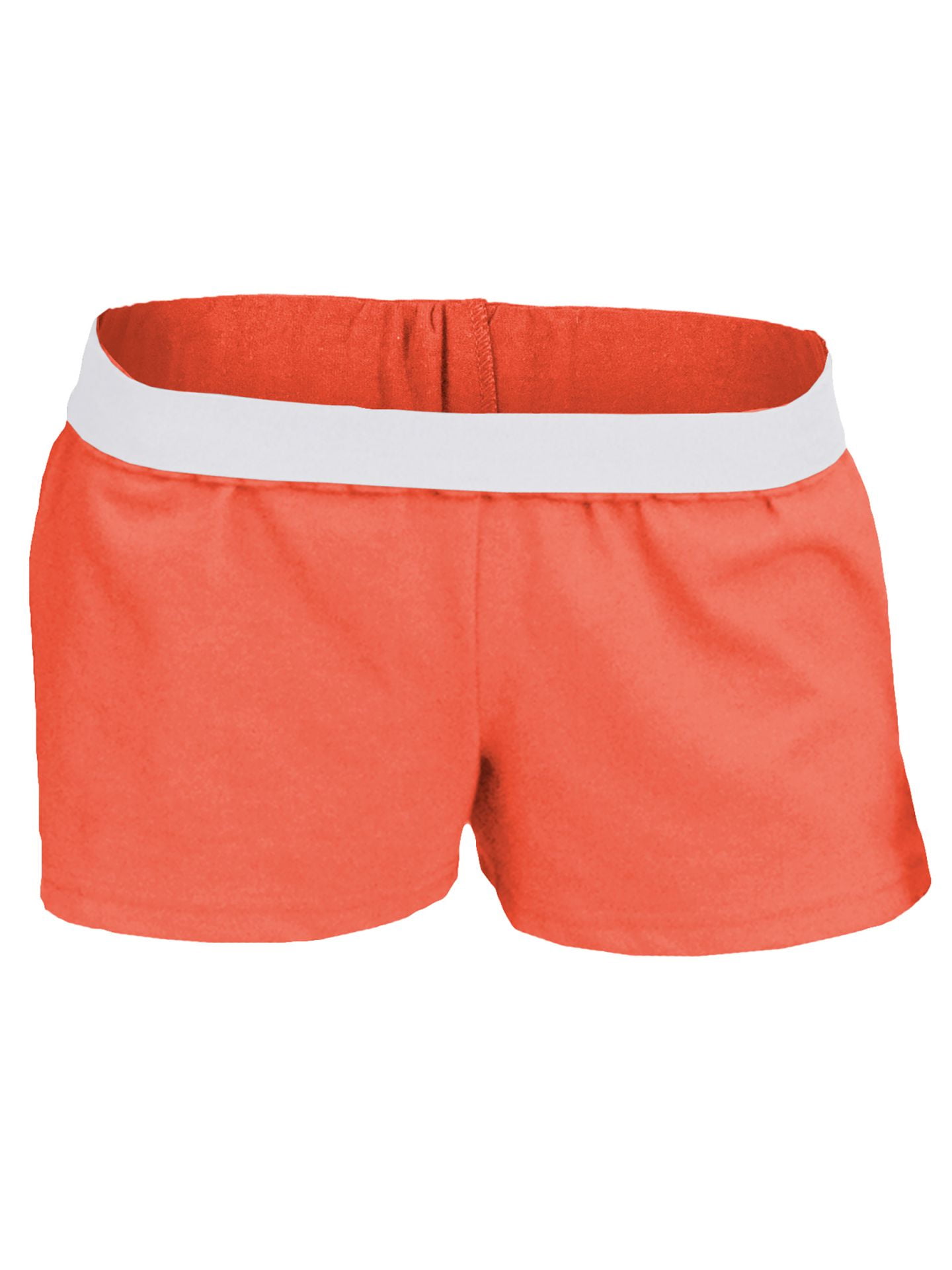 Soffe 3737V840SML Junior V-Notch Legs Shorts, Living Coral - Small ...
