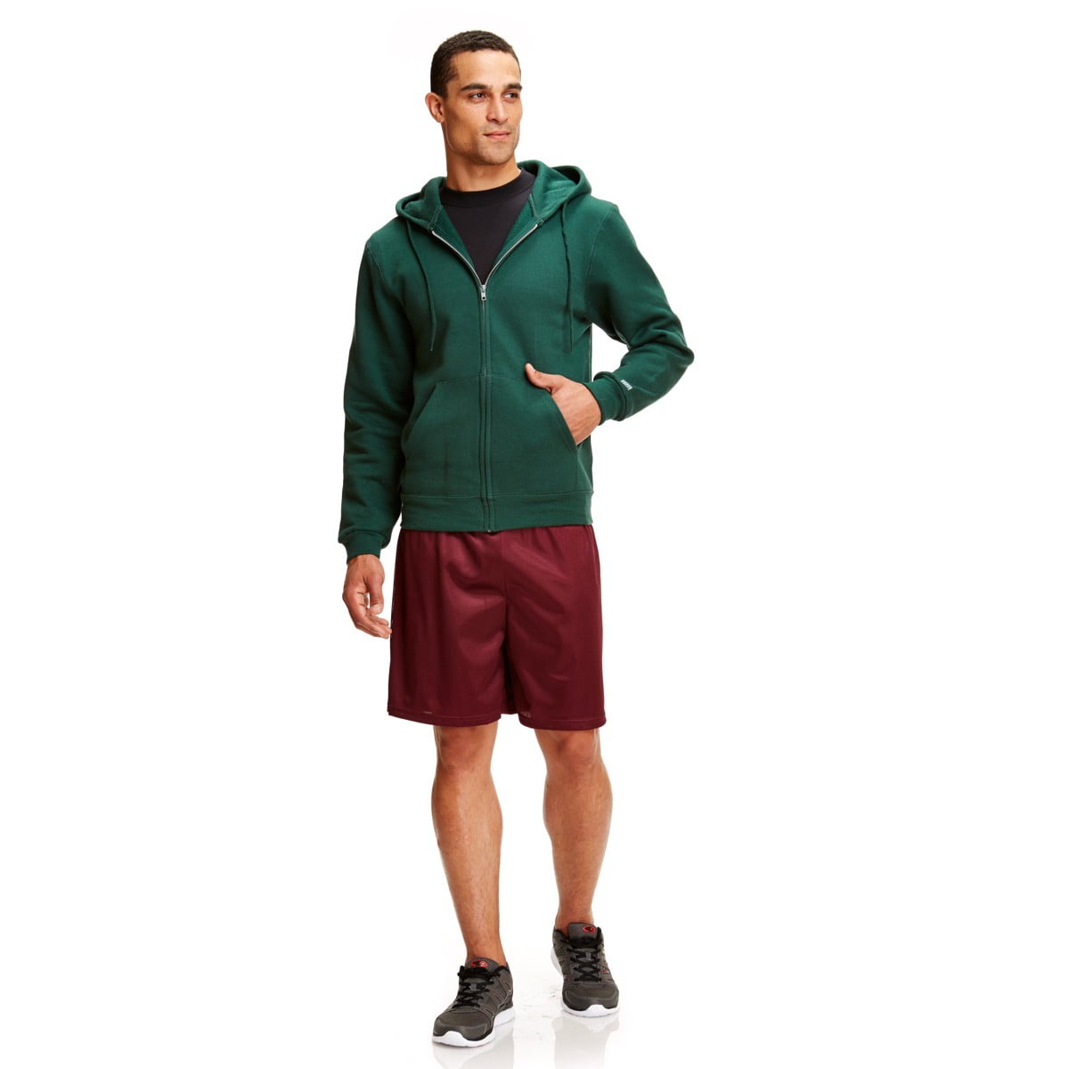 Soffe Men's Classic Full Zip Hood-Sweatshirt - 9377 - Walmart.com