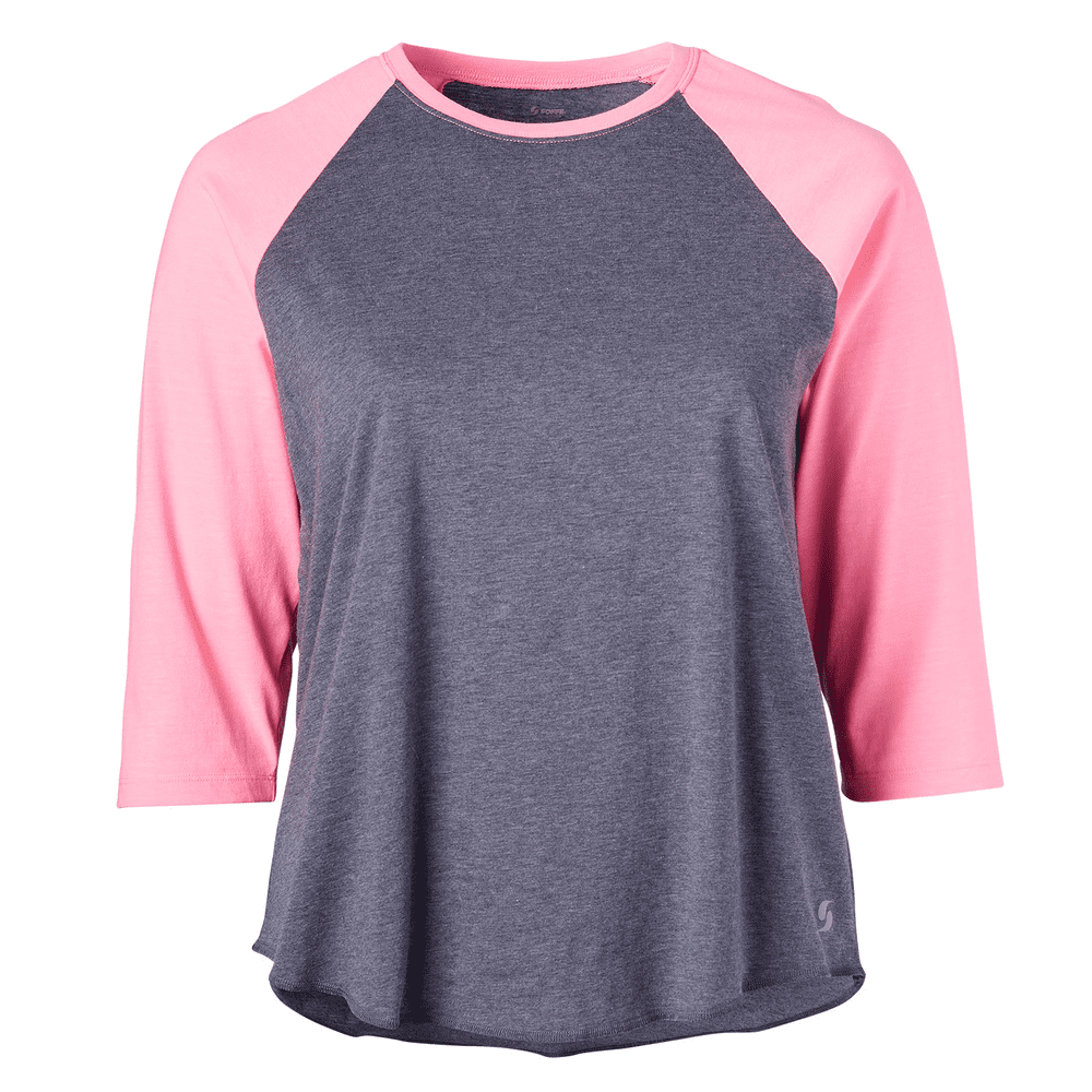 Soffe Women's Curves Heathered Baseball Tee - Walmart.com