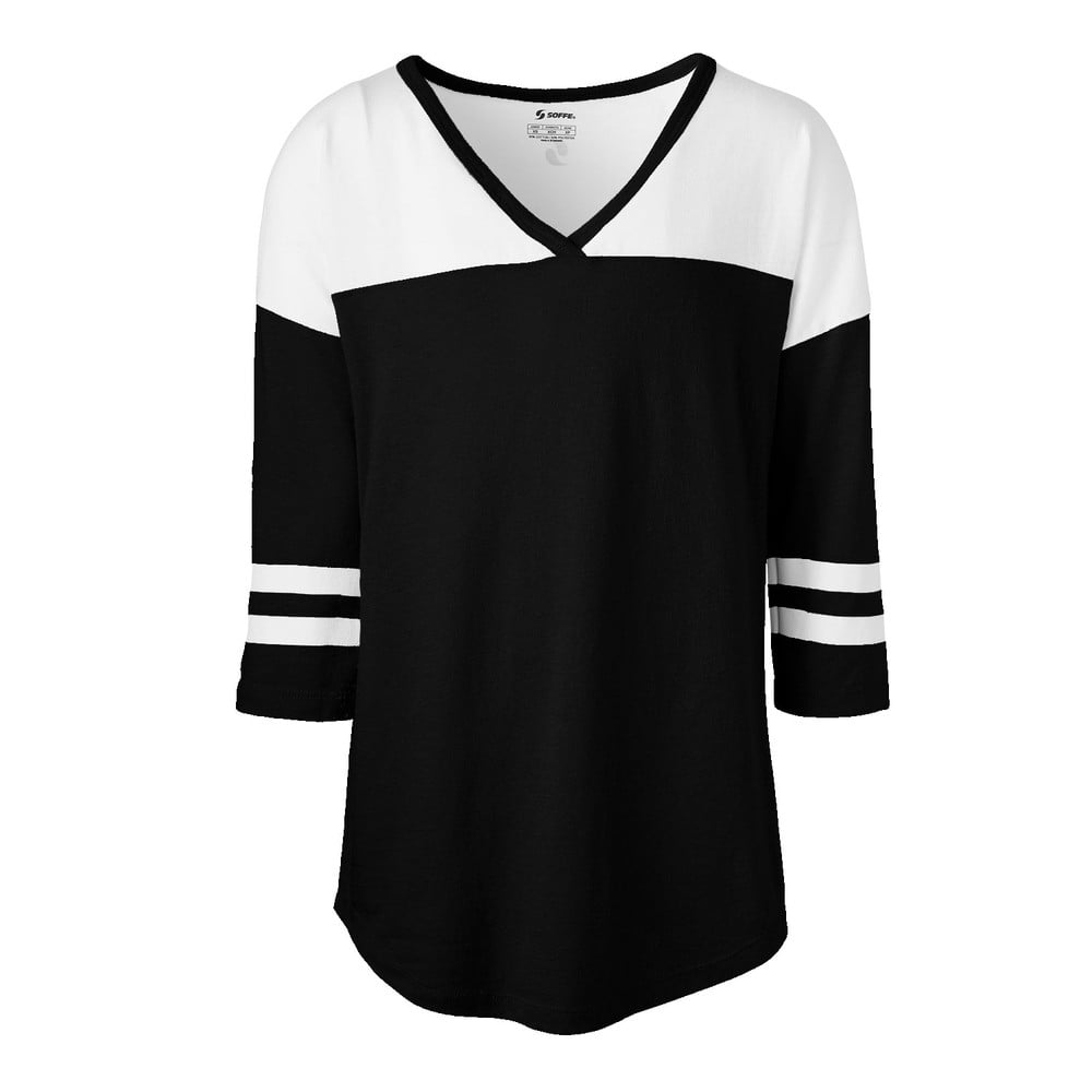 Soffe Womens Fan Crew V-Neck Tee - Walmart.com