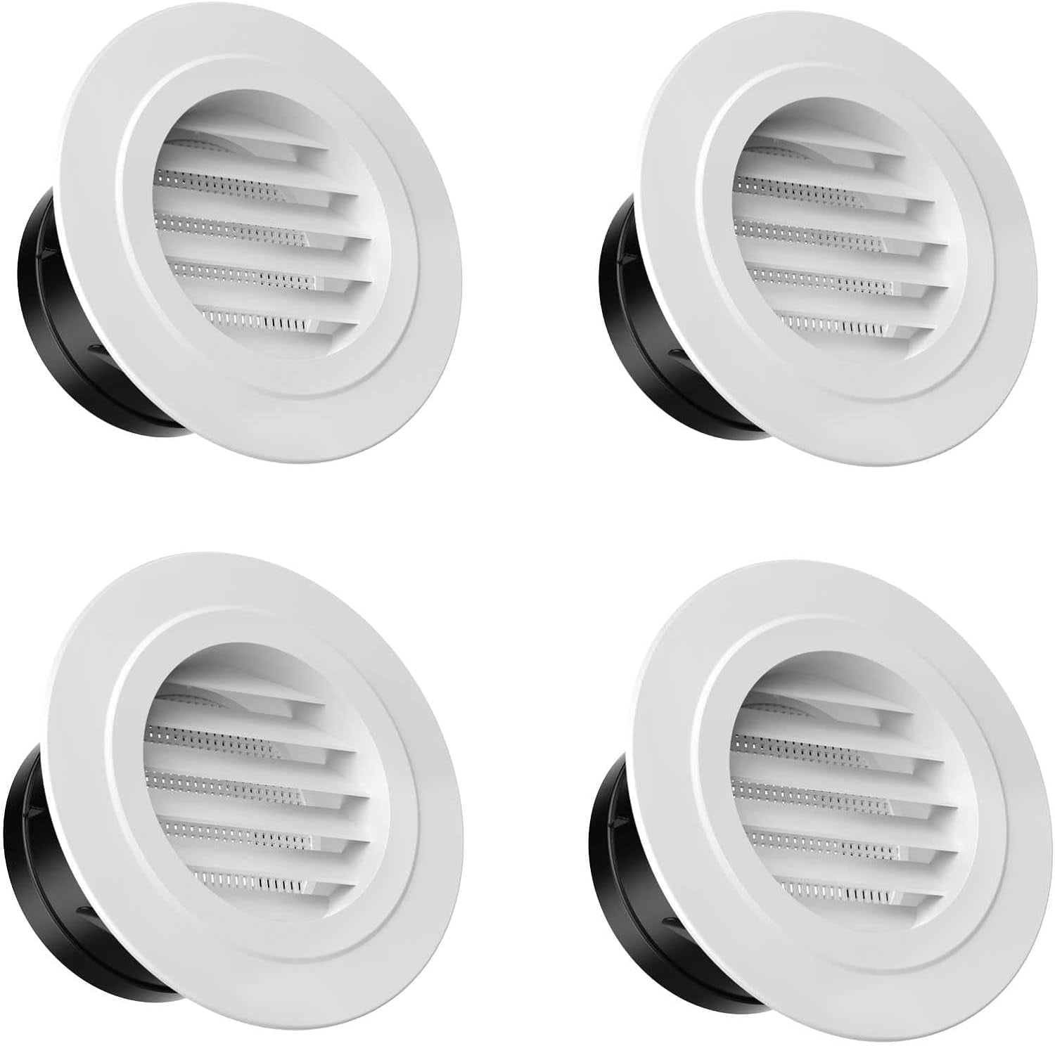 Soffit Vents, 4 Inch Vent Cover Round Soffit Vents Exterior with Built ...