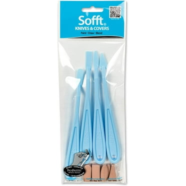 Colorfin Sofft Tools, 4-Pack Assorted Knives with 8 Covers - Walmart.com
