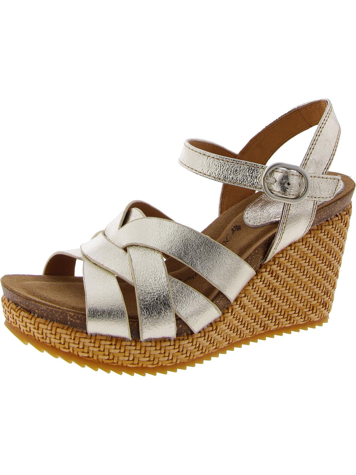 Sofft Womens Carlana Leather Adjustable Wedge Sandals - Walmart.com