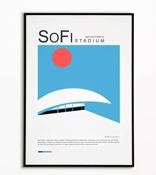 Sofi Stadium Art And Decor - Sofi Stadium Posters For Los Angeles NO ...