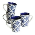 Sofia Home 4 Pack Indigo Stoneware Mug - Walmart.com
