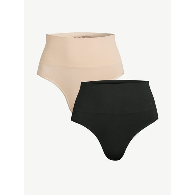 Sofia Intimates Women's Seamless Thong Panties, 2-Pack - Walmart.com