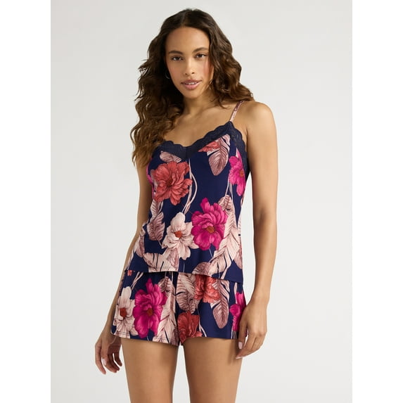 Sofia Intimates Women's and Plus Modal Cami and Shorts Pajama Set, 2 ...