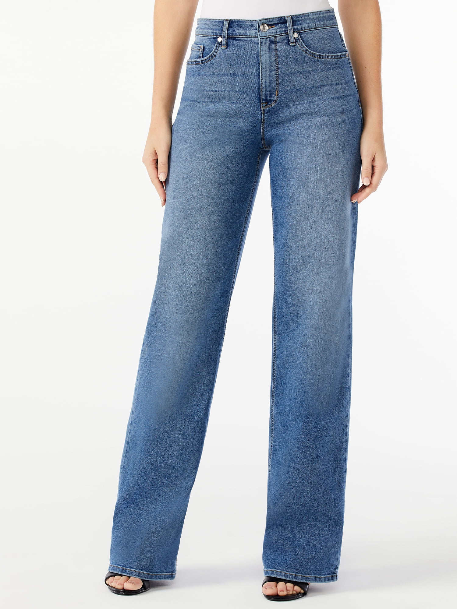 Sofia Jeans by Sofia Vergara Women's Wide Leg Palazzo Super High Rise ...