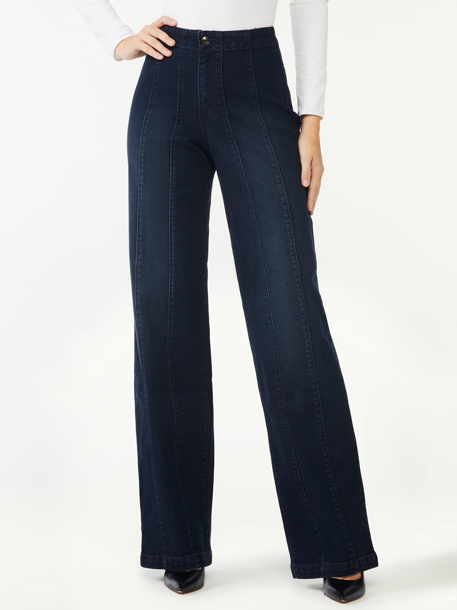 Sofia Jeans Diana Palazzo Jeans - Wide-Leg Silhouette - Walmart.com