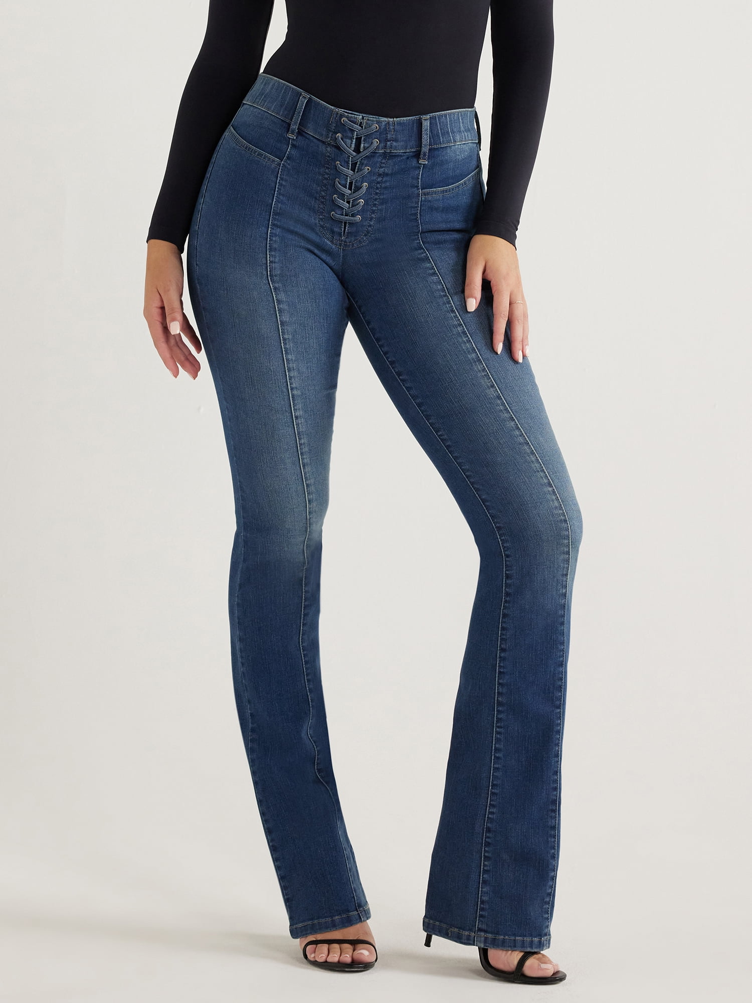 Sofia Jeans Marisol Bootcut Lace Up Jeans - Walmart.com