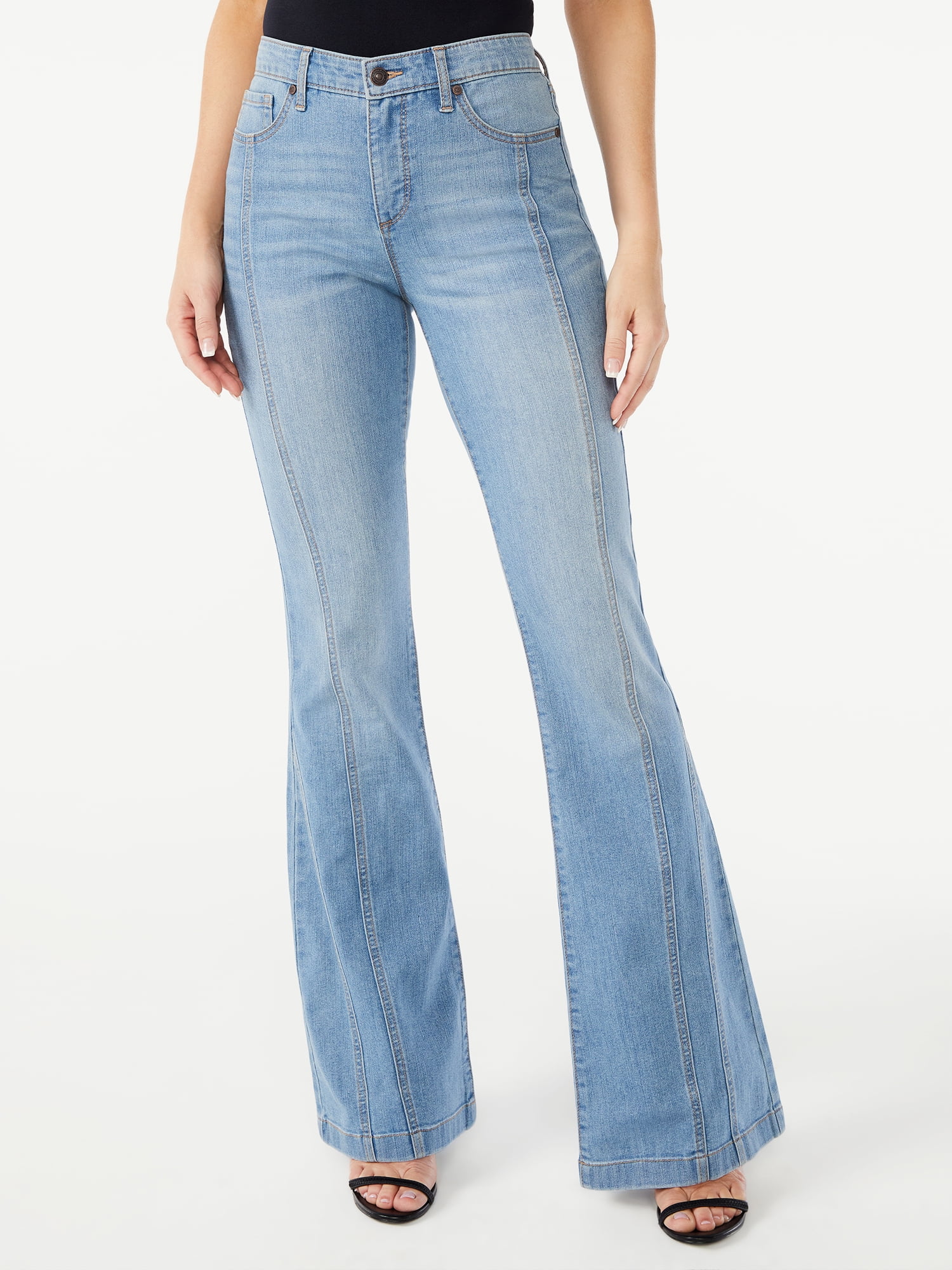 Sofia Jeans Women's Melisa Flare High Rise Seam Detail Jeans - Walmart.com