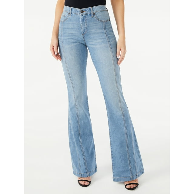 Sofia Jeans Women's Melisa Flare High Rise Seam Detail Jeans - Walmart.com