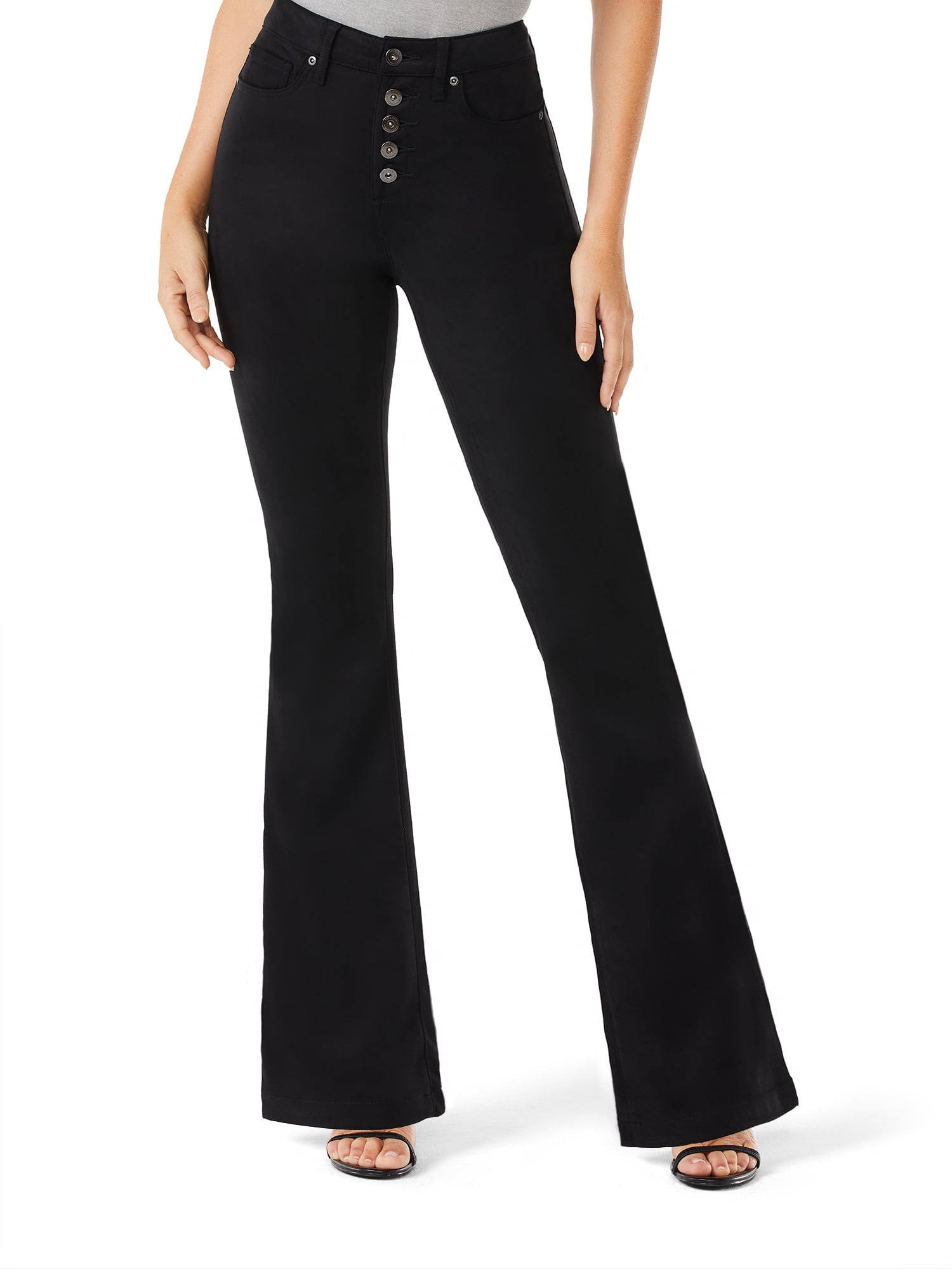 Sofia Jeans Women's Melisa High Rise Flare Faux Suede Jeans - Walmart.com