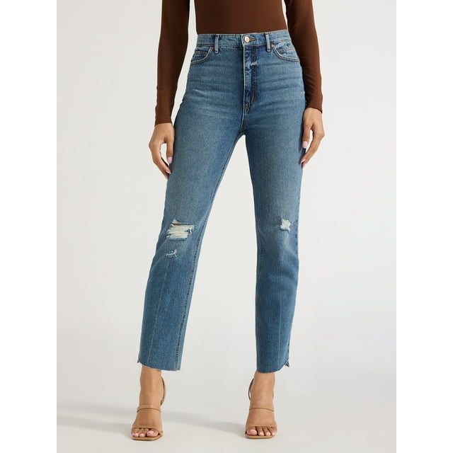 Sofia Jeans Paloma Slim Straight Super High Rise Jeans - Walmart.com