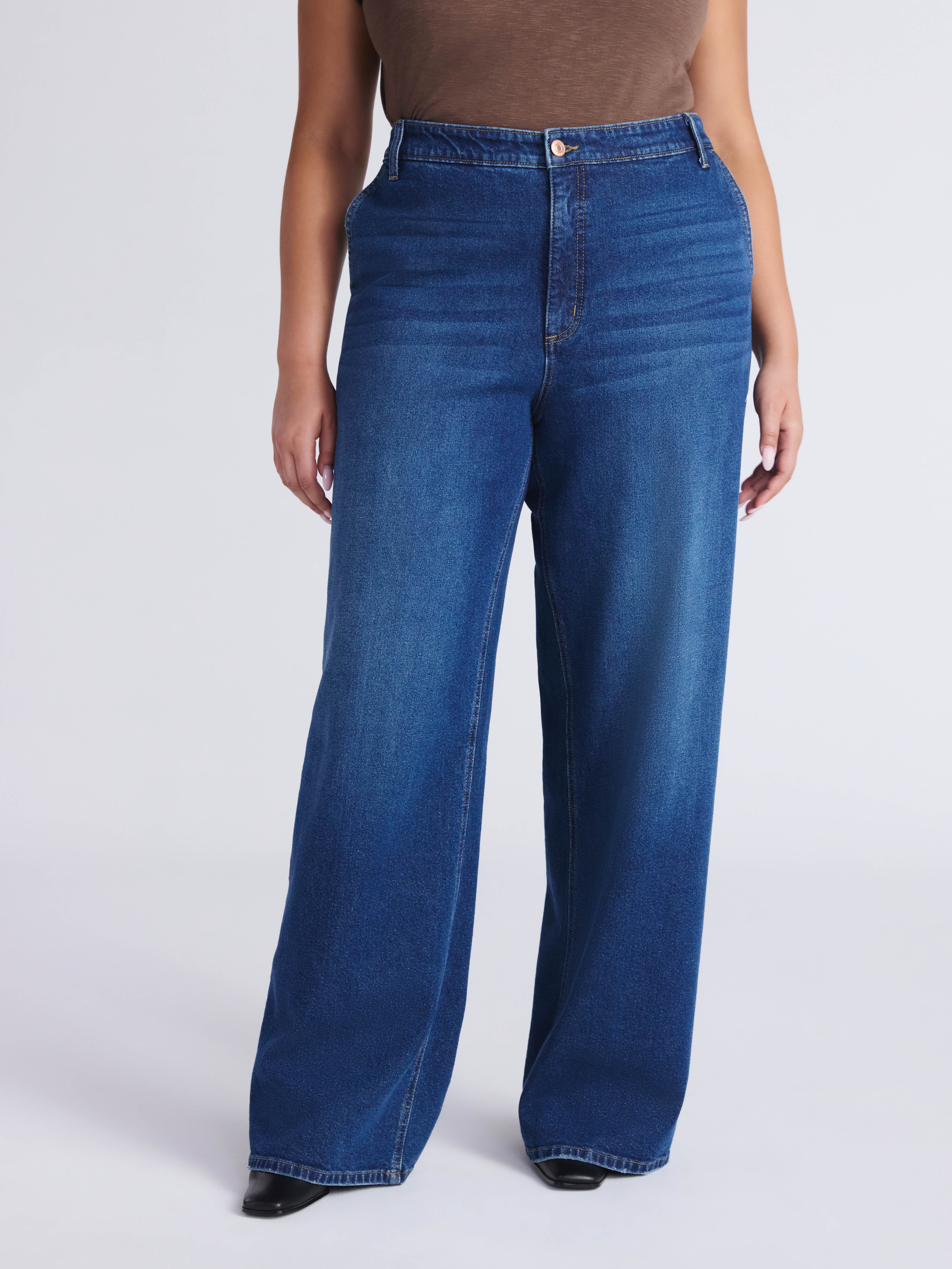 Sofia by Sofia Vergara Women's Diana Relaxed High Rise Straight Jeans ...