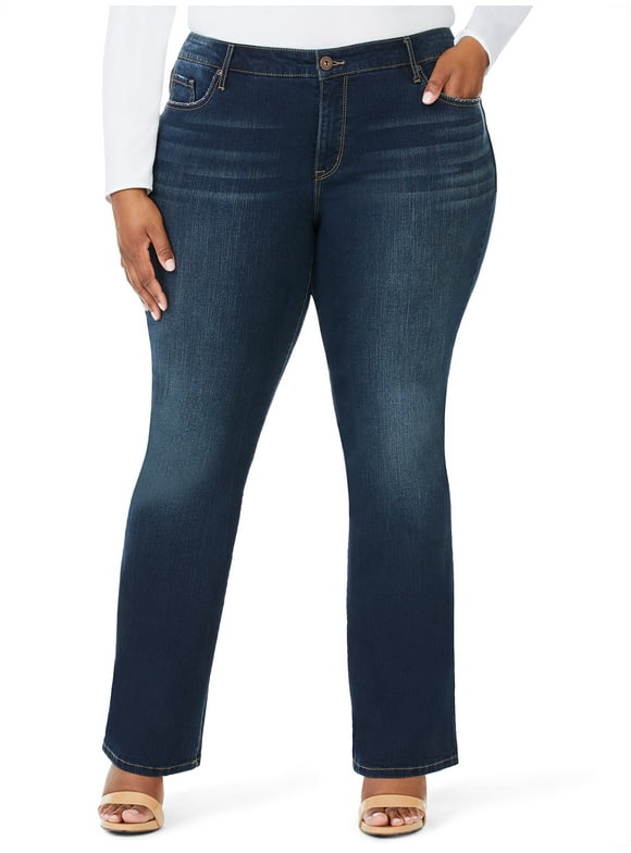 Plus Size Bootcut Jeans in Plus Size Jeans - Walmart.com