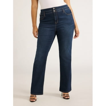 A3 Denim Women's Plus Size High Rise Flare Jeans - Walmart.com