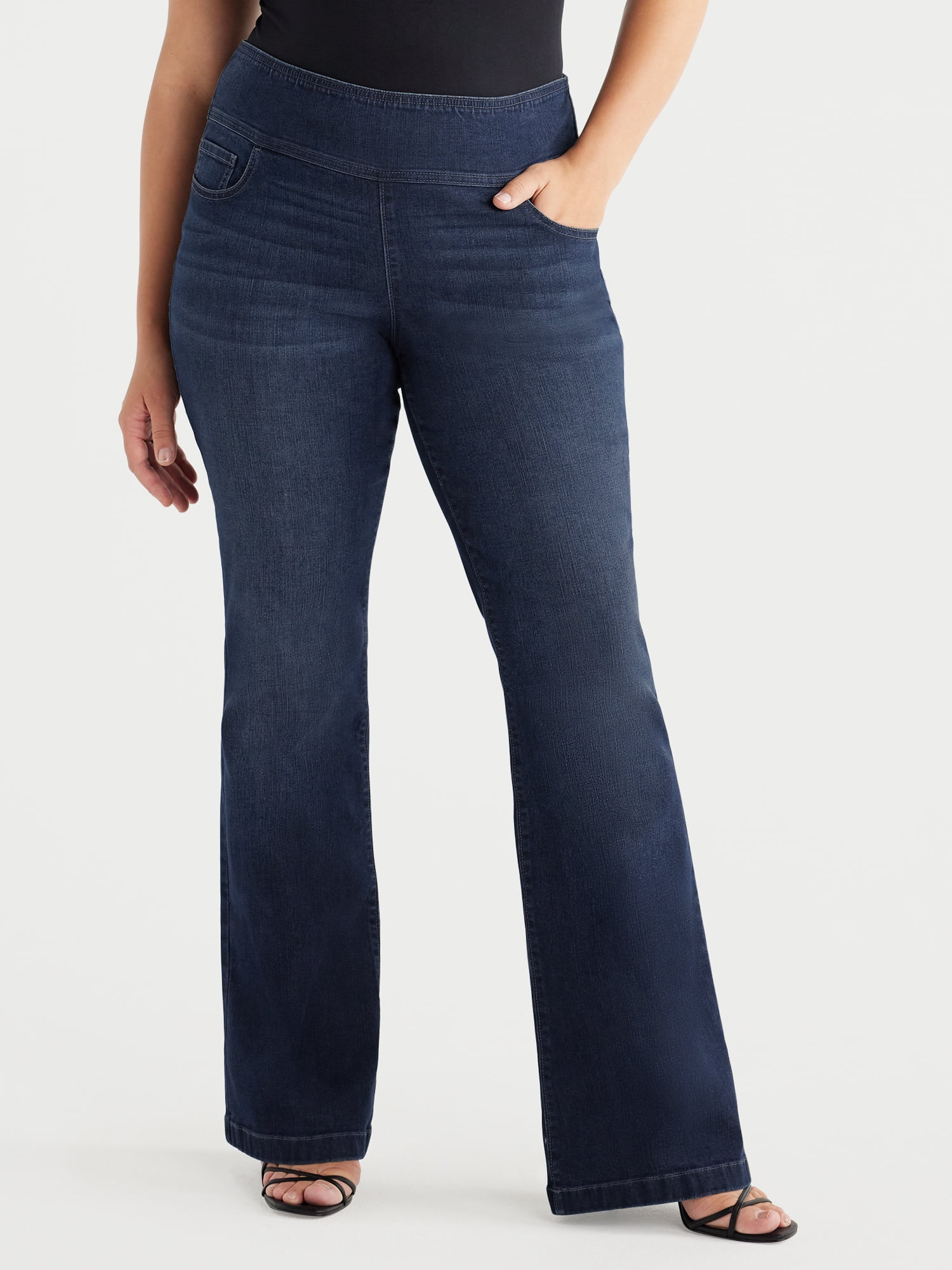 Sofia Jeans by Sofia Vergara Women's Plus Melisa Flare High Rise Pull ...