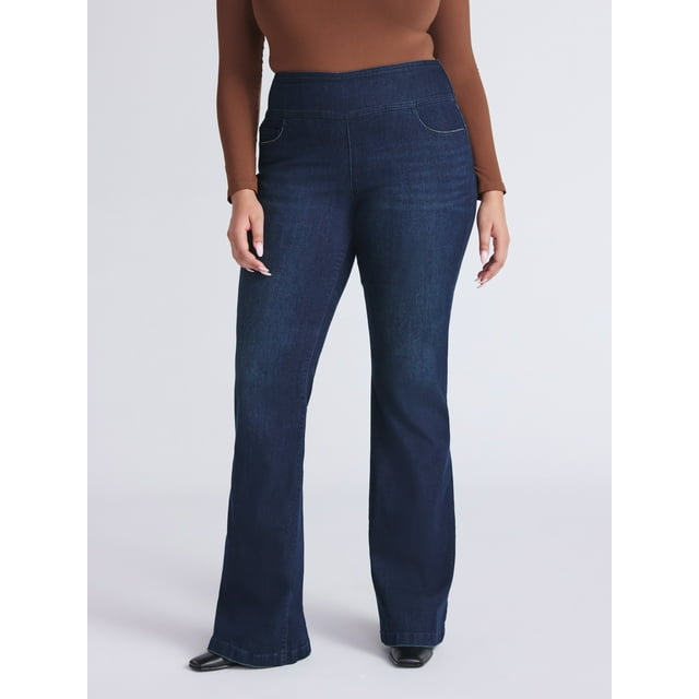 Sofia by Sofia Vergara Women's Plus Size Melisa Flare High Rise Pull On ...