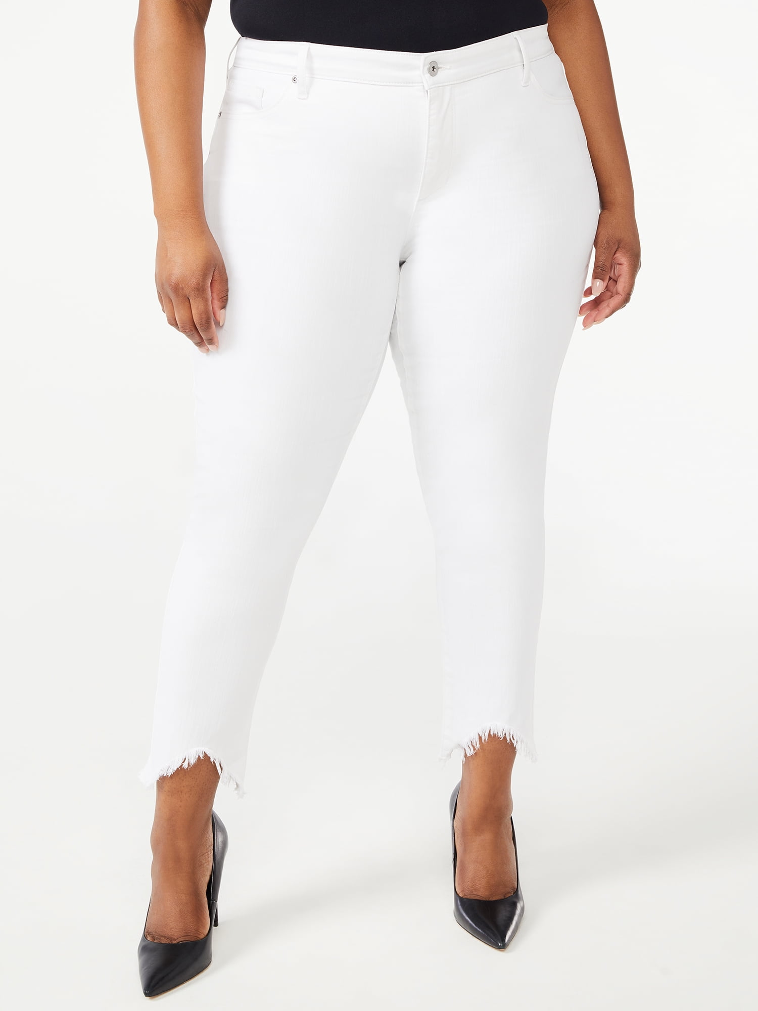 Sofia Jeans Women's Plus Size Sofia Curvy Skinny Sharkbite Hem Jeans ...