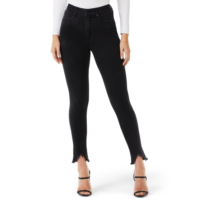 Sofia Jeans Women's Rosa Curvy Skinny Super High Rise Sharkbite Hem ...