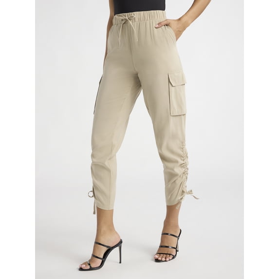 Sofia Jeans Women's Super High Rise Luxe Cargo Pants, 27" Inseam, Sizes ...