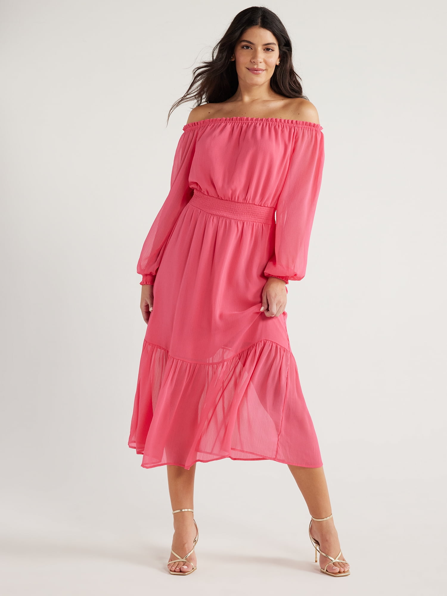 Sofia Jeans Women's and Women's Plus Off the Shoulder Dress Sofia Jeans Women's and Women's Plus Off the Shoulder Dress