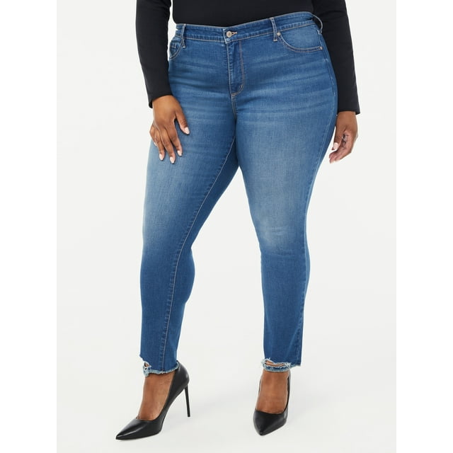 Sofia Jeans by Sofia Vergara Plus Size Rosa Curvy Ripped Hem High-Waist ...
