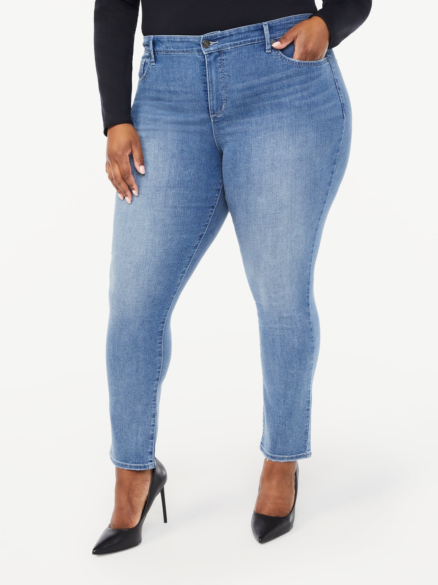 Sofia Jeans by Sofia Vergara Women’s Plus Size Skinny High Rise Ankle ...