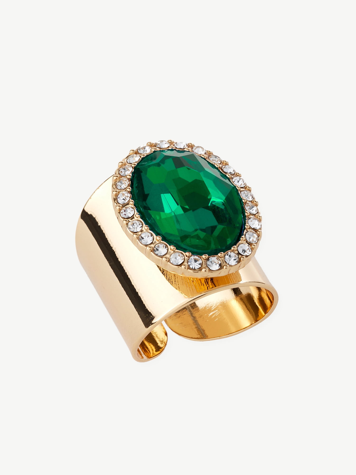 Sofia Jewelry by Sofia Vergara Women's Gold-Tone Green Stone Ring, Size 8 - Walmart.com