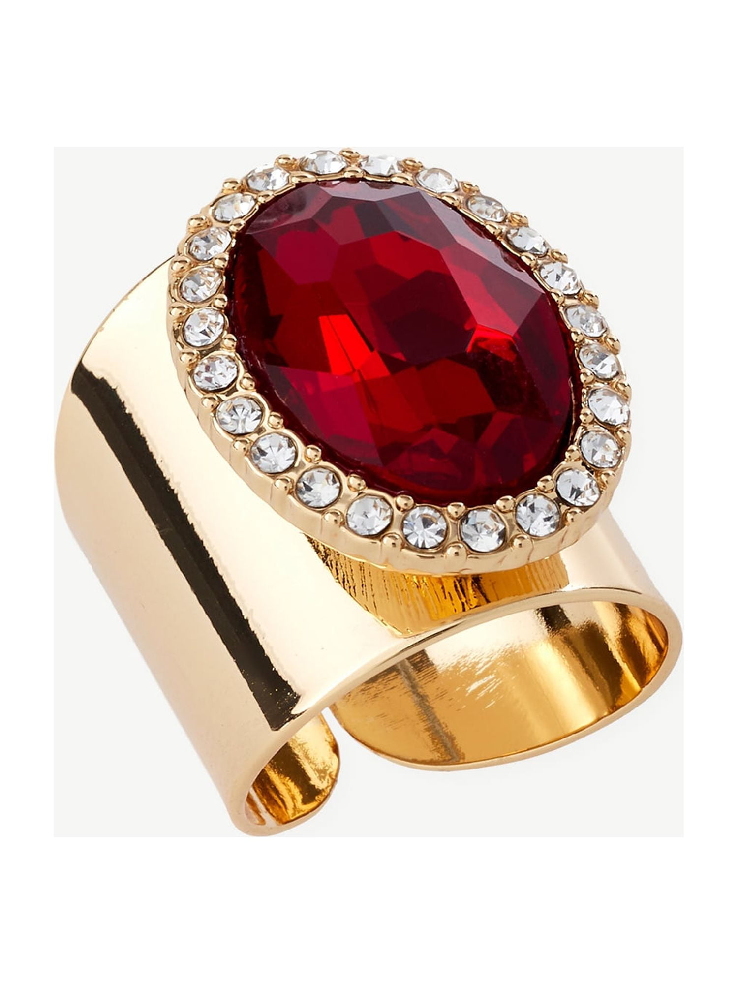 Sofia Jewelry by Sofia Vergara Women's Gold-Tone Red Stone Ring, Size 8 - Walmart.com