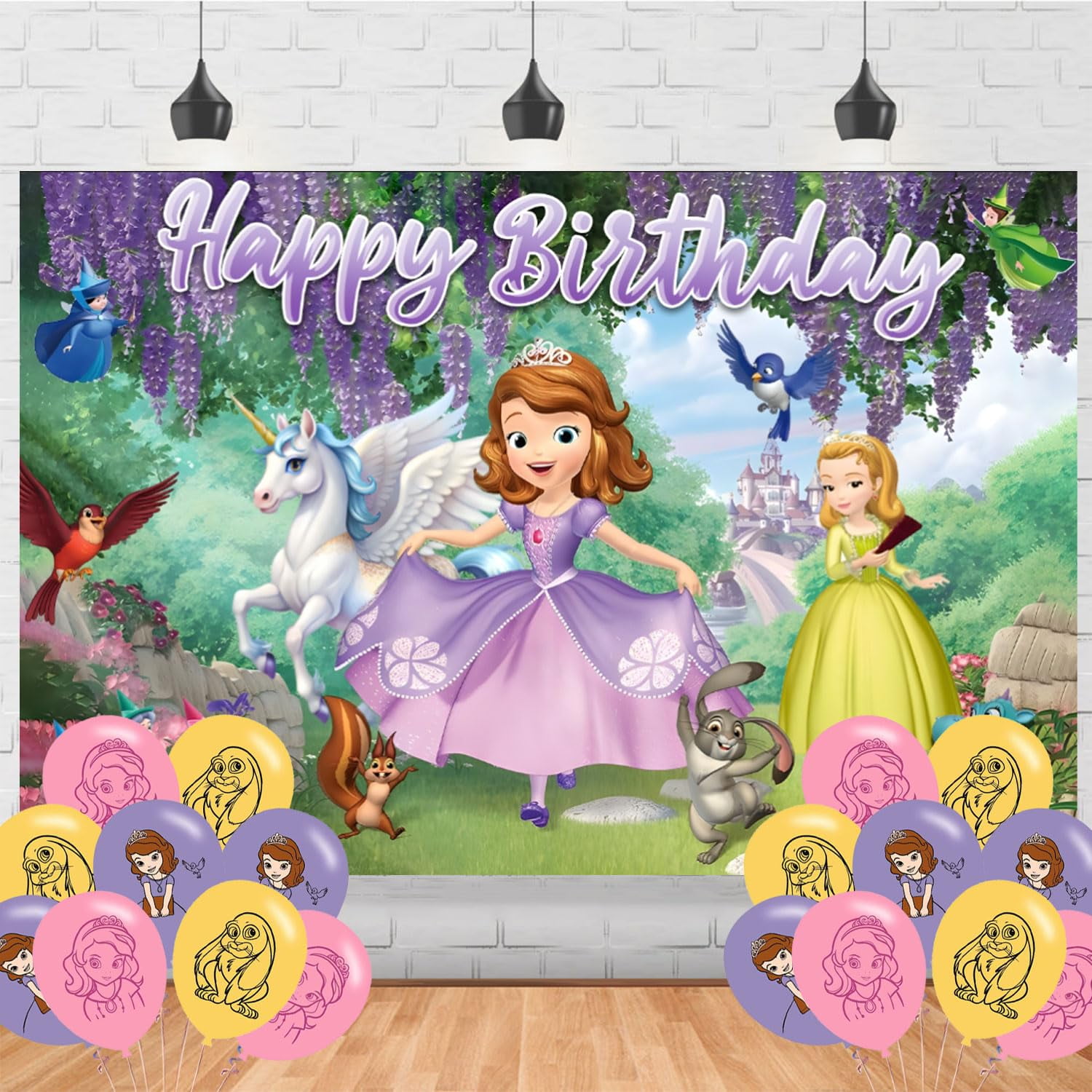 Sofia Princess Backdrop Birthday Banner for Sofia Princess Birthday ...
