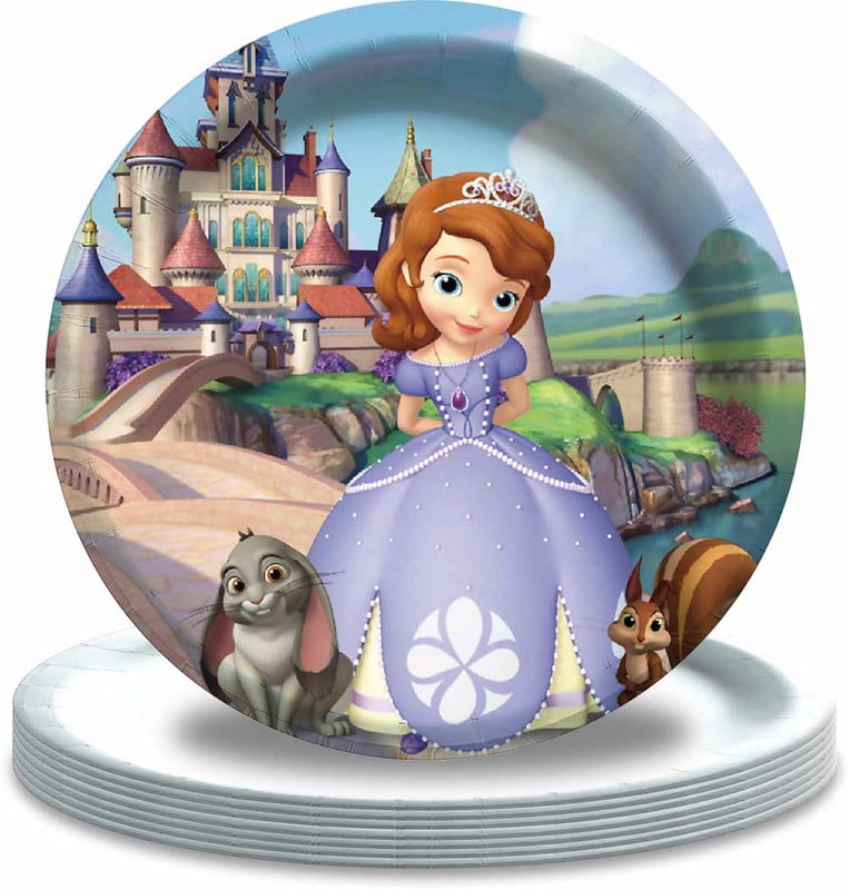 Sofia Princess Plates Birthday Party Supplies Decorations Tableware ...