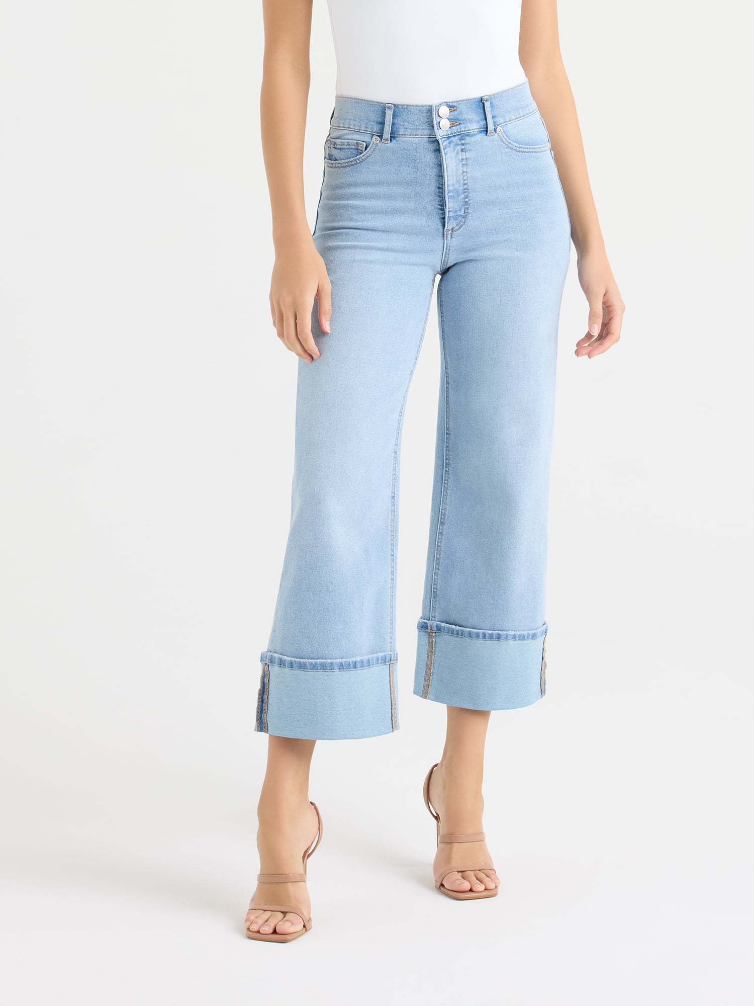 Sofia by Sofia Vergara Women's and Women's Plus Margot Wide Crop Super ...