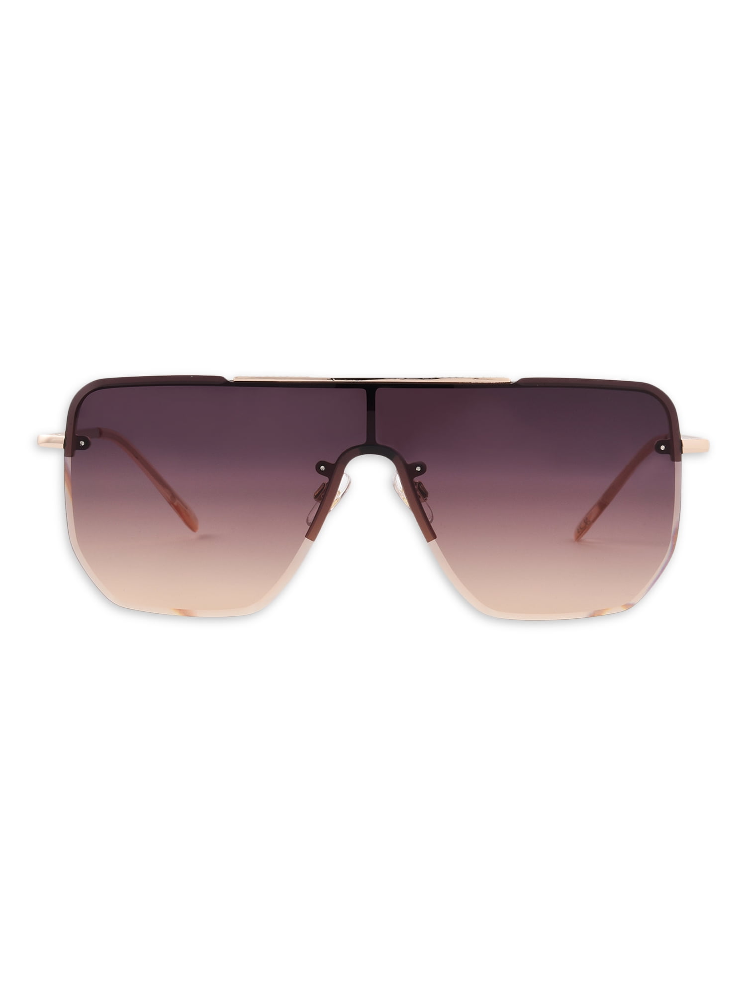 Sofia Jeans by Sofia Vergara Shield Gold Adult Sunglasses with UVA-UVB ...