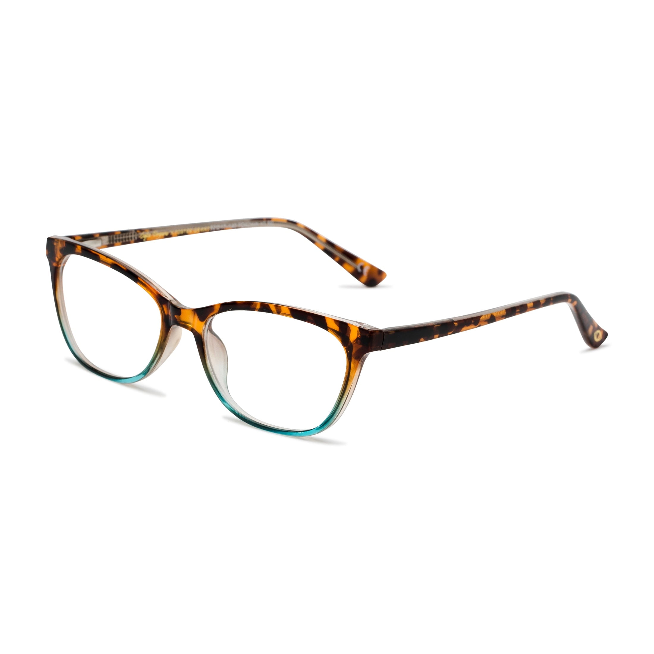Sofia Vergara x Foster Grant Teresa Premium Cat Eye Women's Reading Glasses, Tortoise Aqua, +1. ...