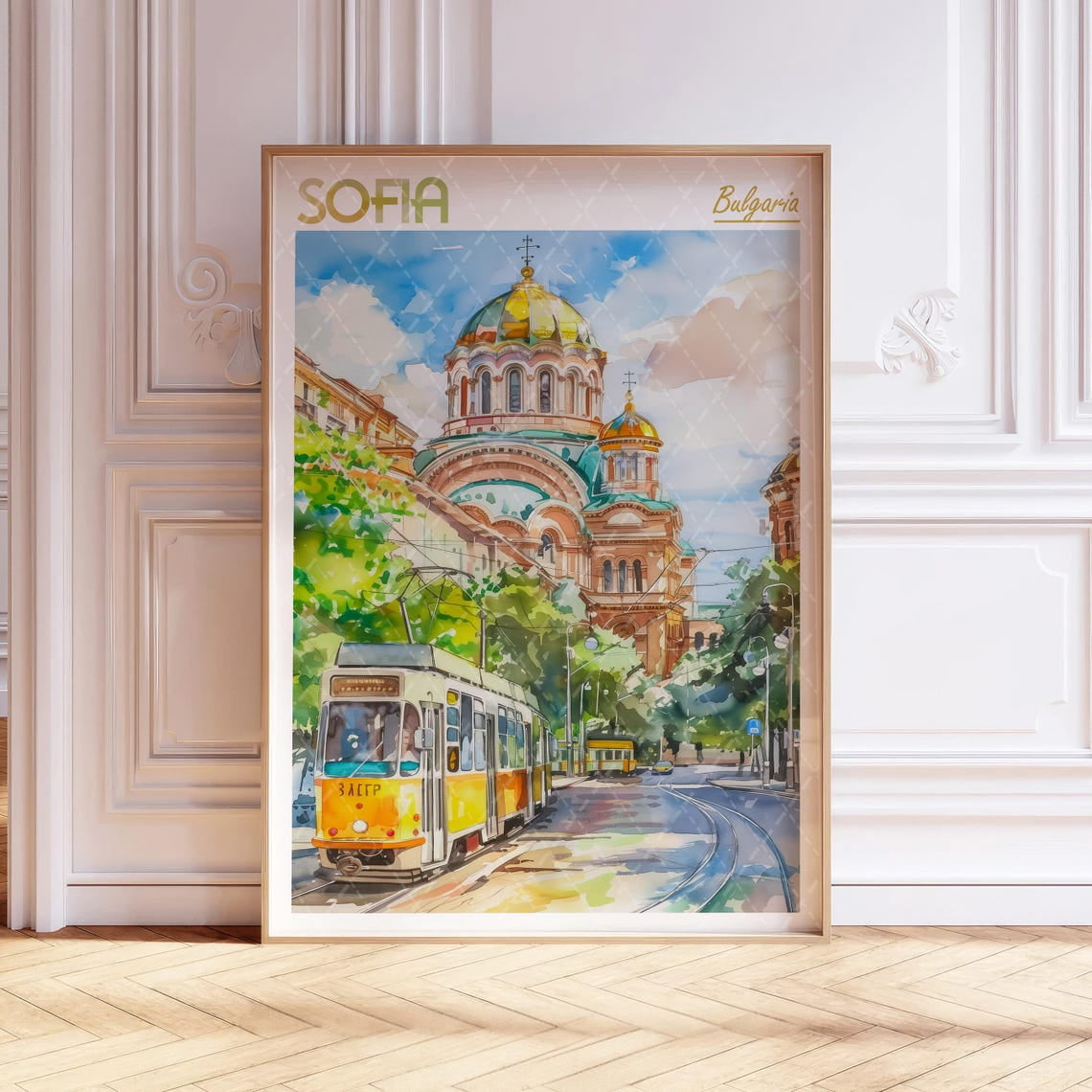 Sofia Watercolor Wall Art - Sofia Print - Bulgaira Travel Poster ...