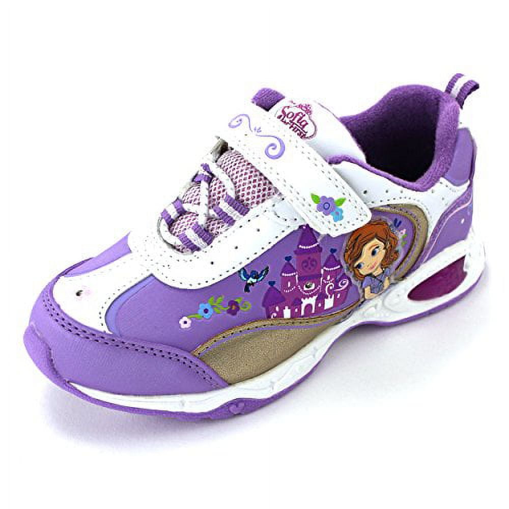 Sofia the First Girls Purple Lighted Sneakers Shoes (9 M US Toddler ...