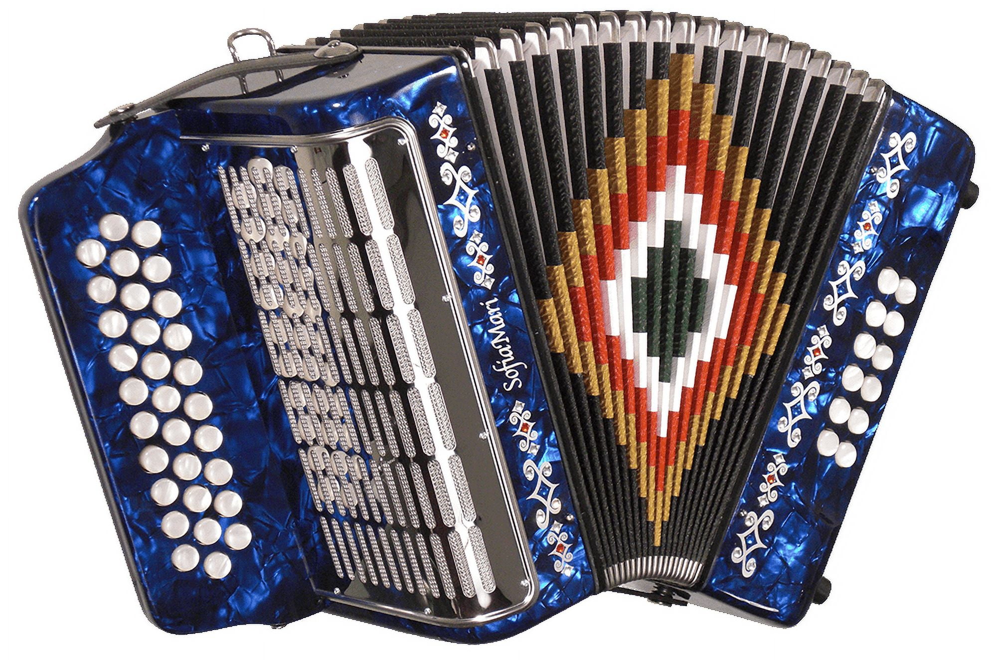 SofiaMari SM3112 Blue FBE 31 Button Accordion - Walmart.com