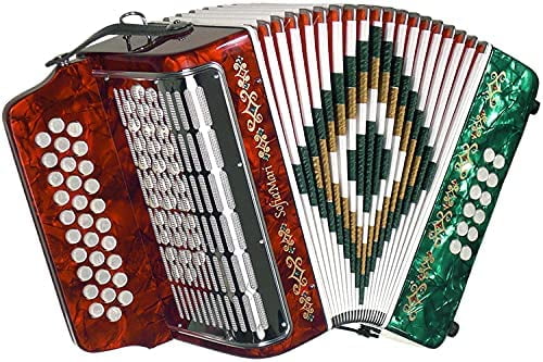 SofiaMari SM3112 Red & Green GCF 31 Button Accordion - Walmart.com