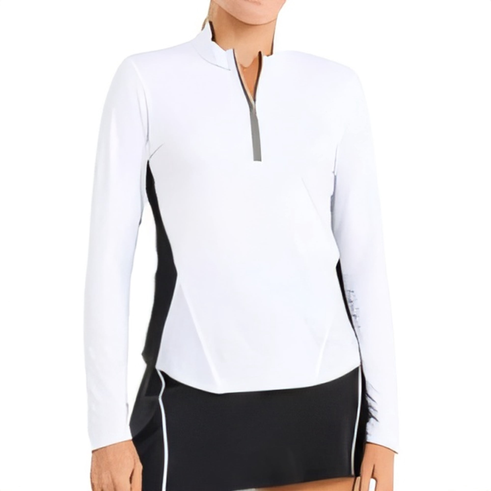 Sofibella Monochrome Long Sleeve Women's Tennis Top - L - Walmart.com