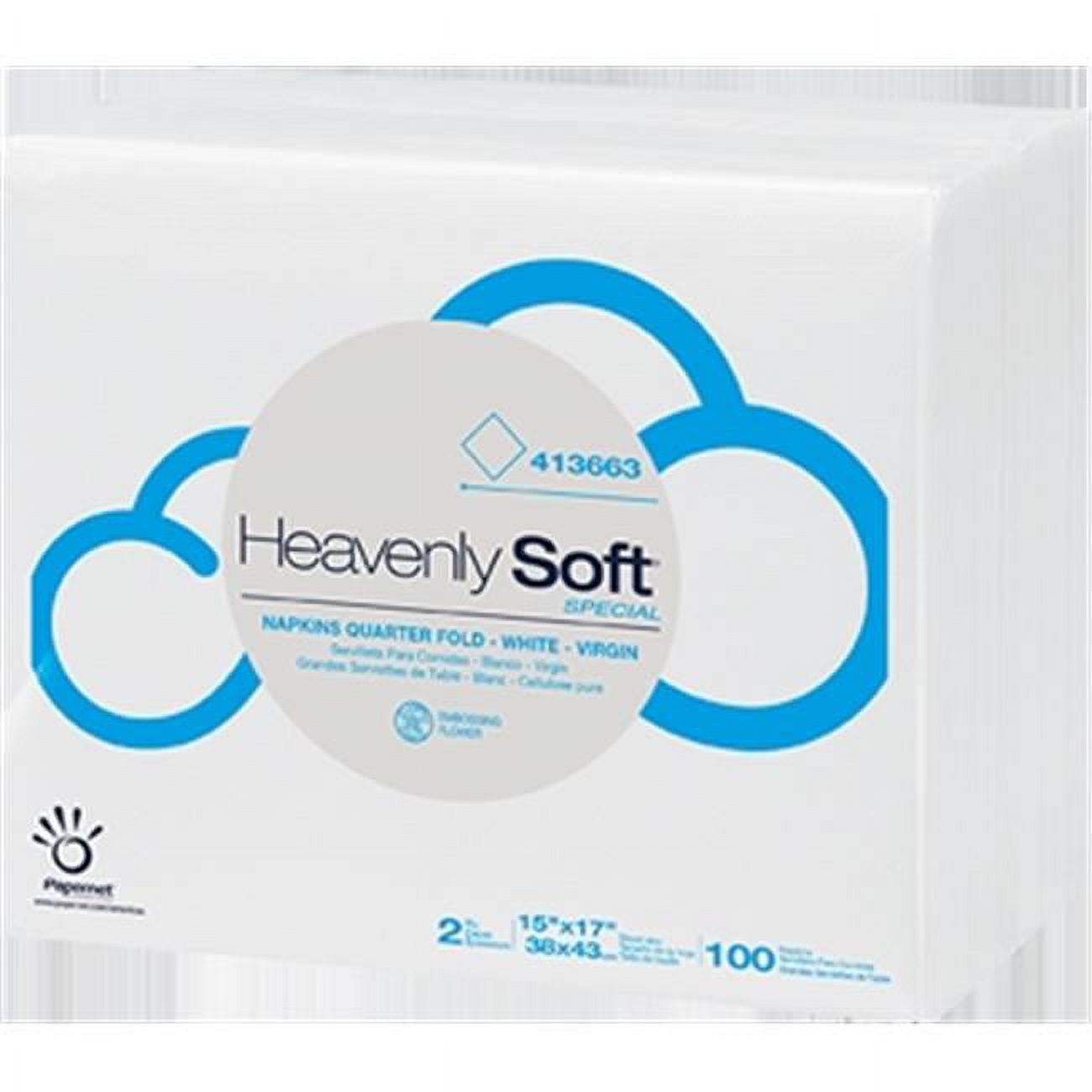 Sofidel 413663 CPC 15 x 17 in. Virgin Dinner Napkin Paper, White - Case ...