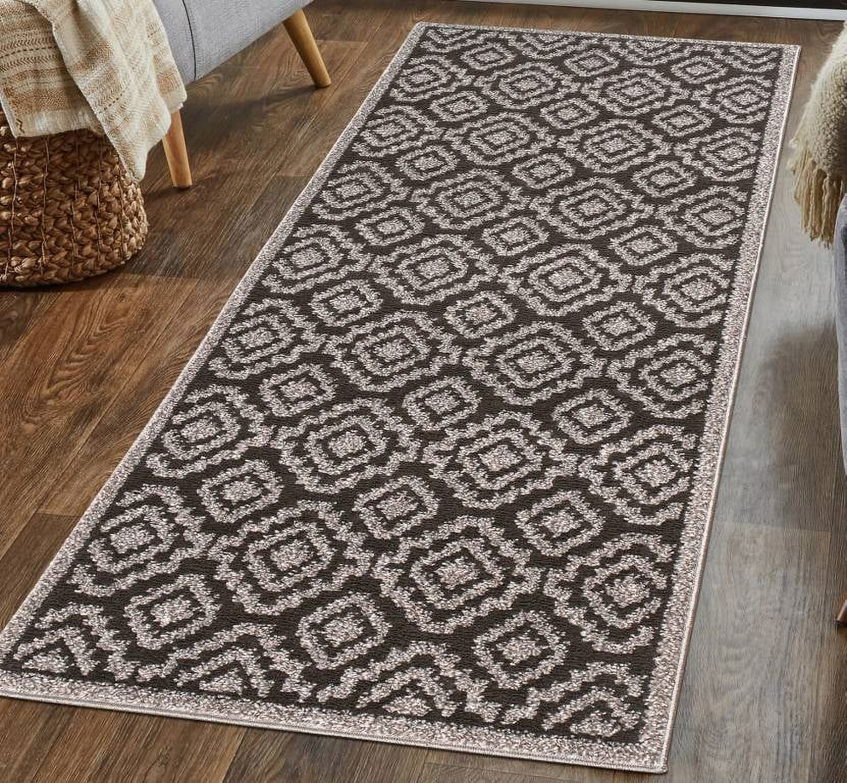 Sofihas Modern Floral Design Door Mat Runner Set - 2 Piece Rug Mat Set ...