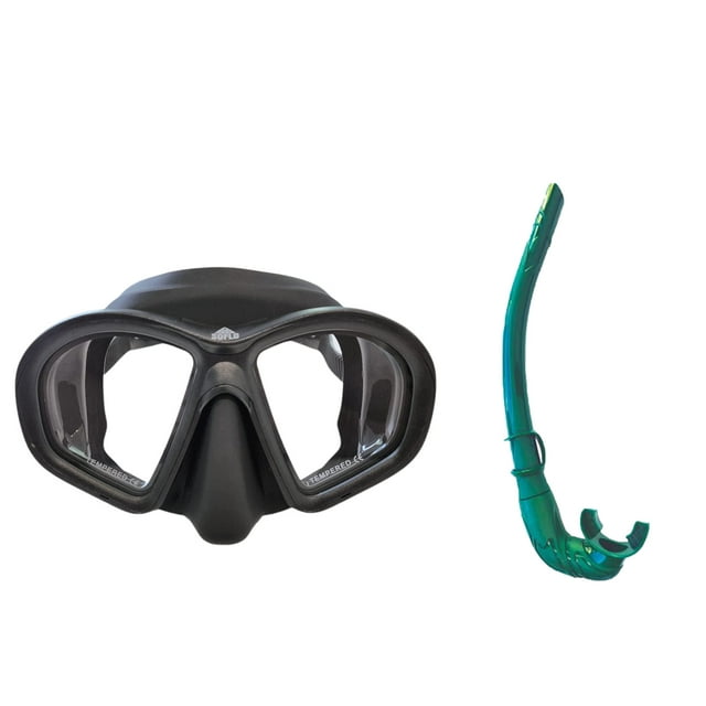 Soflo Spearfishing Freediving Mask & Silicone Snorkel (Combo) - Anti ...