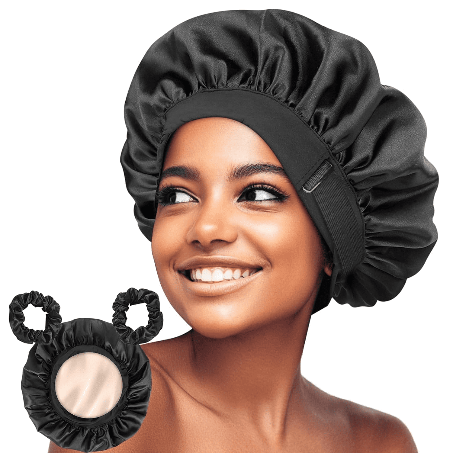 Sofmild Silk Bonnet Satin Hair Bonnet for Sleeping Silk Hair Sleep ...